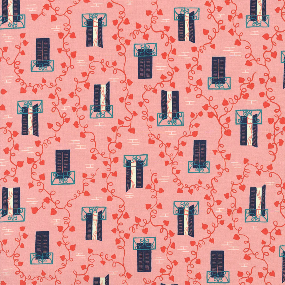 Window Vine in Pink by Kimberly Kight for Cotton + Steel – studiofabricshop